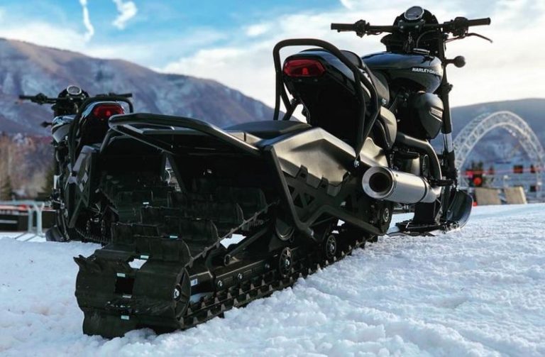 Un snow-bike Harley Davidson!? - Chicks and Machines